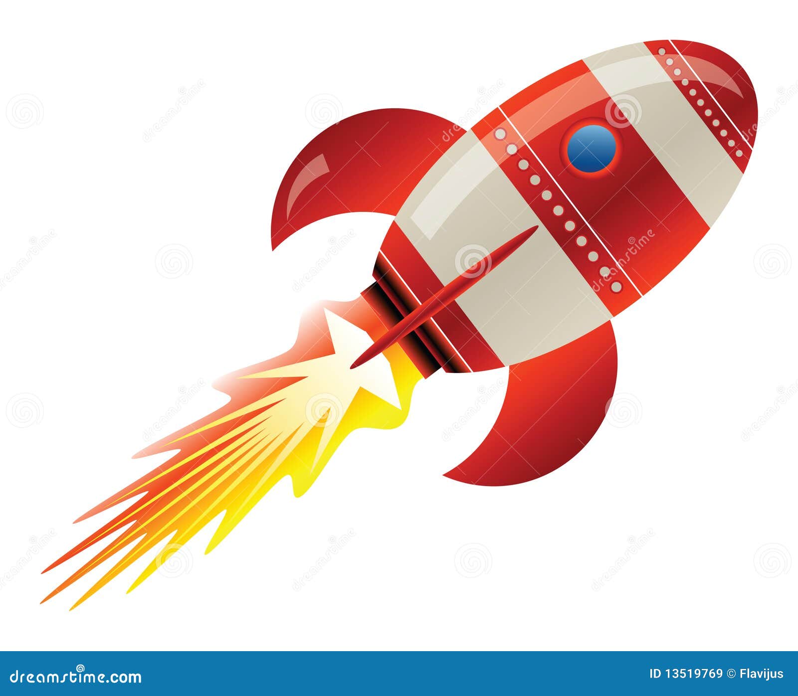 Raket in Ruimte vector illustratie. Illustration of schip - 13519769