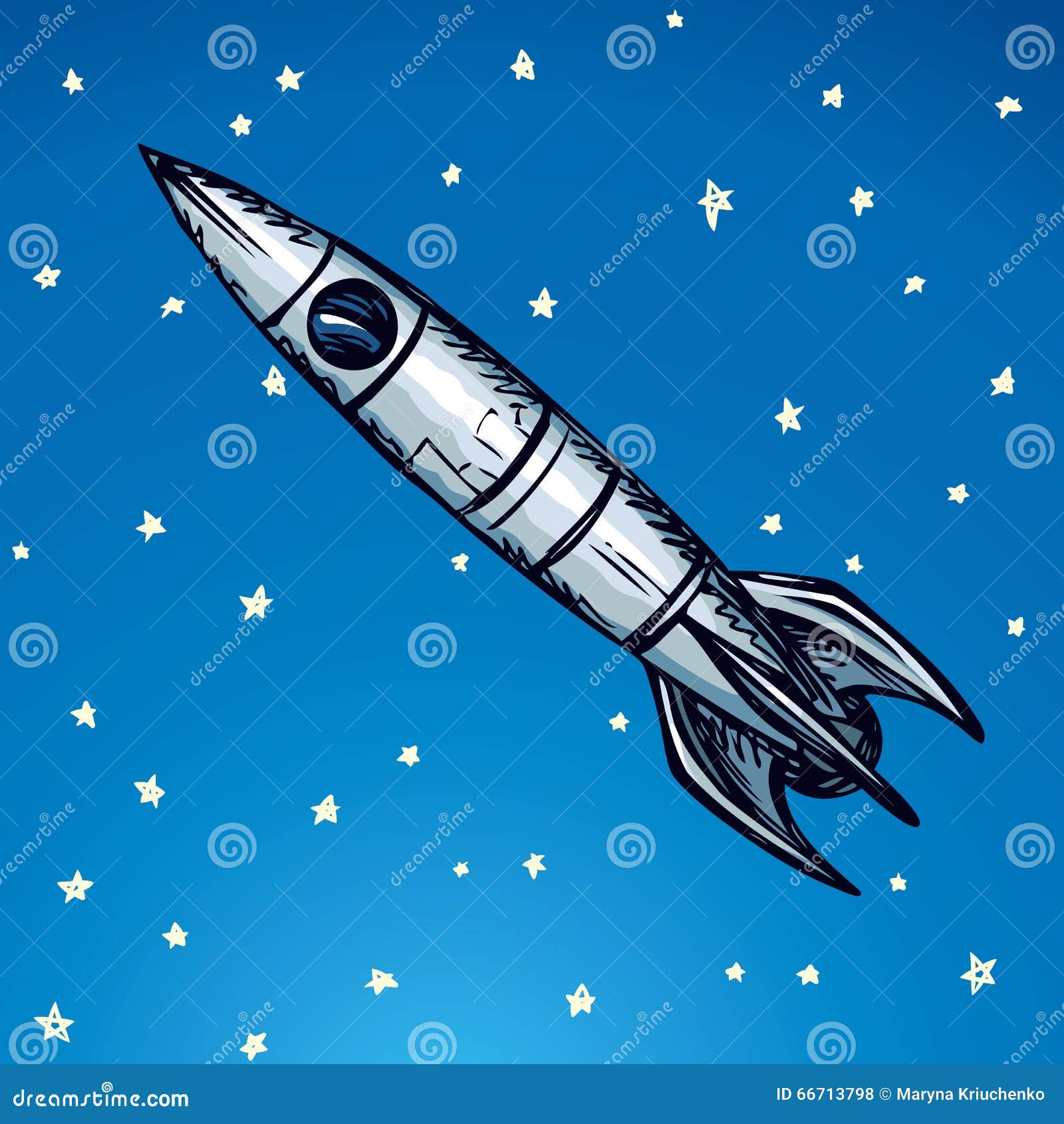 Raket Vector tekening vector illustratie. Illustration of exploratie ...