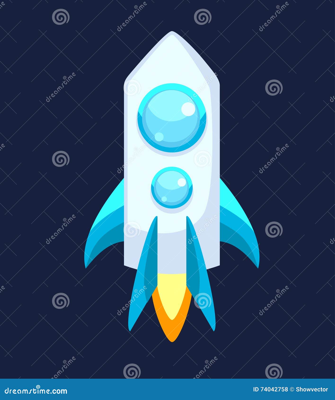 Raket vectorpictogrammen vector illustratie. Illustration of exploratie ...