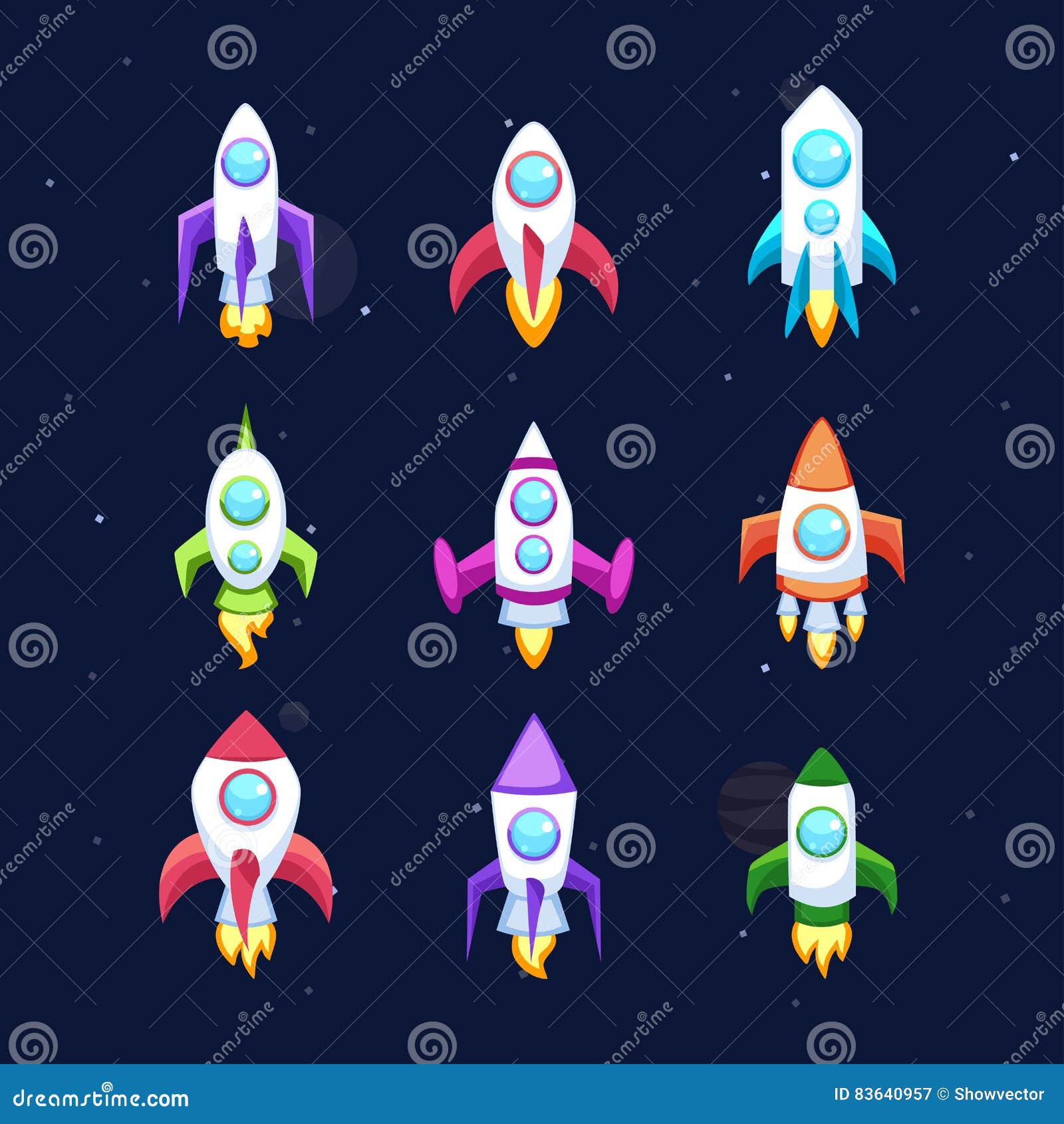 Raket vectorpictogrammen vector illustratie. Illustration of begrip ...