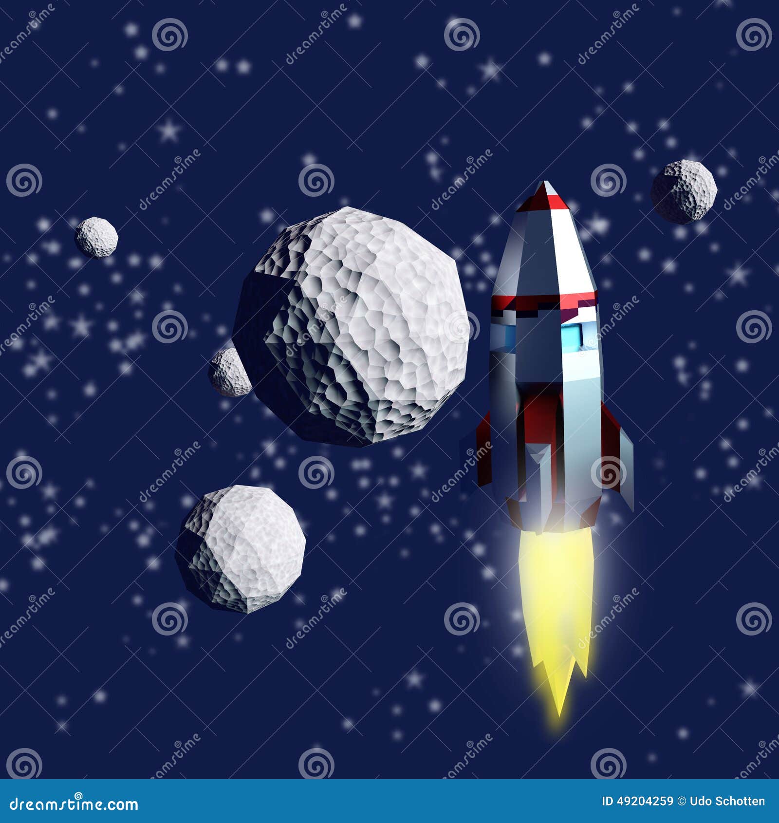 Raket Voor Kometen in De Ruimte Stock Illustratie - Illustration of ...