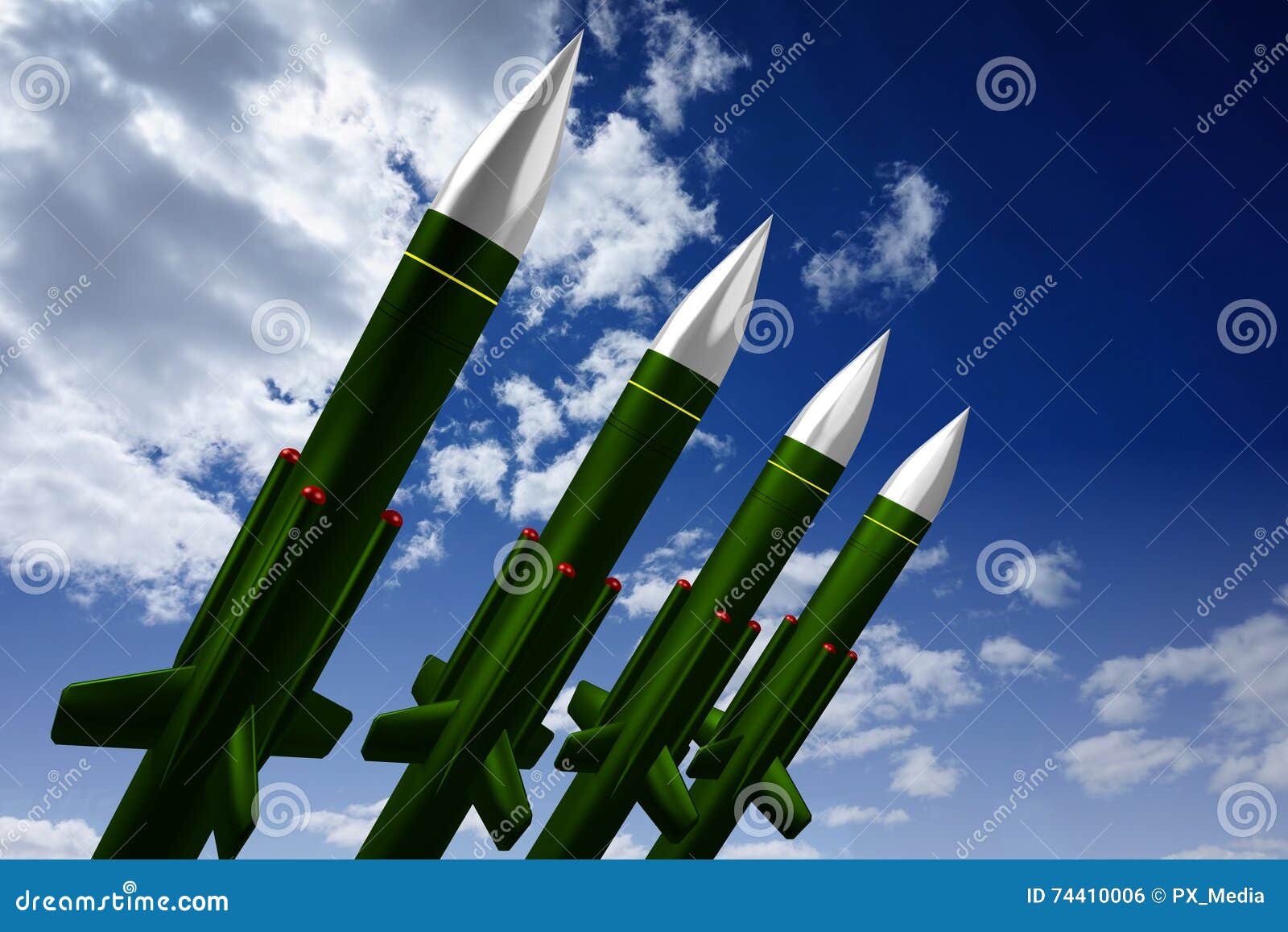 Raketten stock illustratie. Illustration of wapen, lancering - 74410006