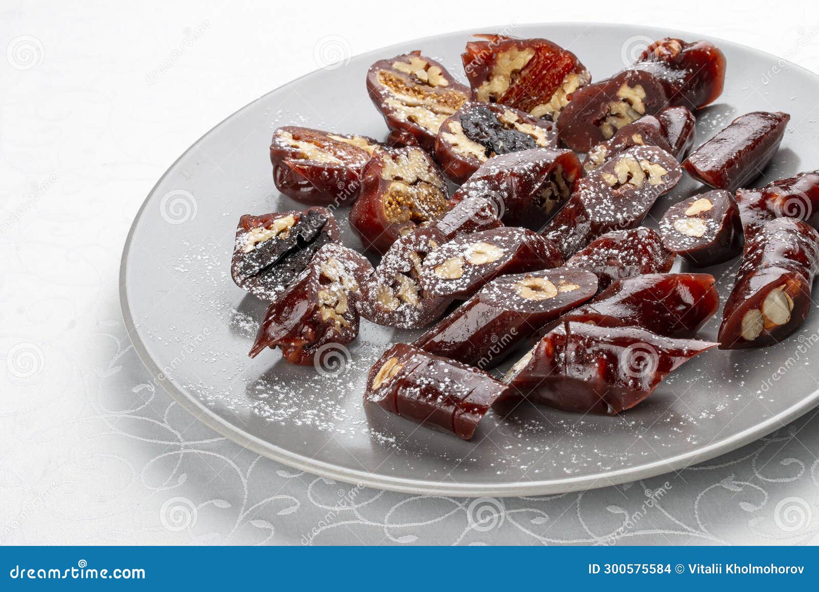 Rakhat Lukum. a Middle Eastern Sweet, Laced with Nuts or Fruit Juices ...