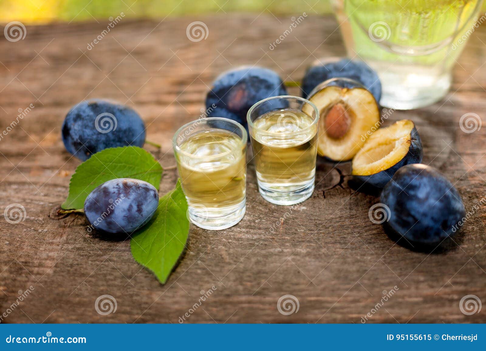 Rakia in shot glasses stock image. Image of autumn, fresh - 95155615