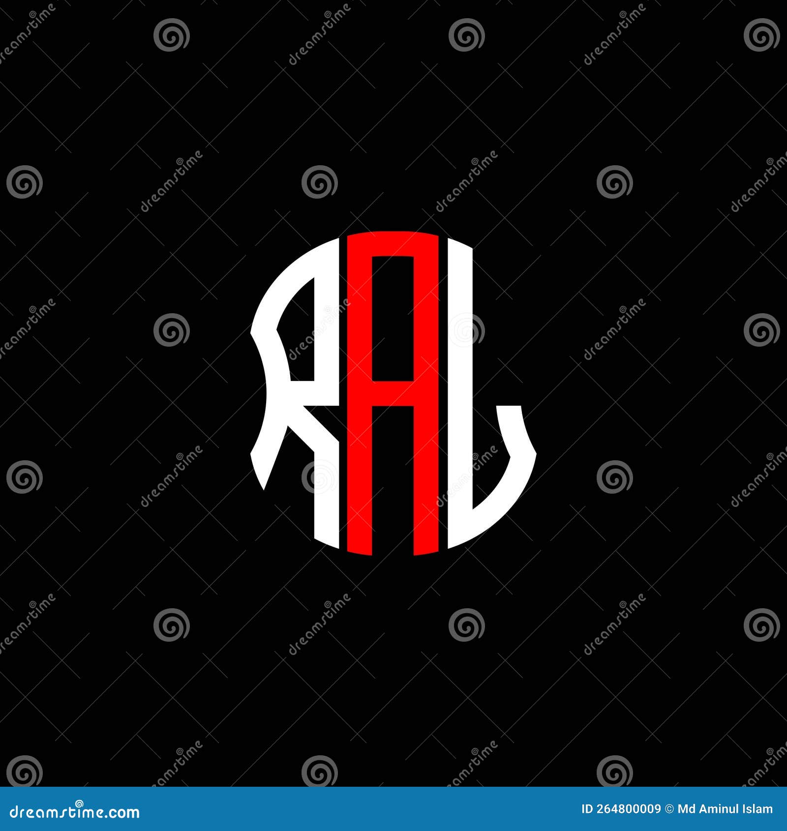 RAL Letter Logo Abstract Creative Design. Stock Vector - Illustration ...