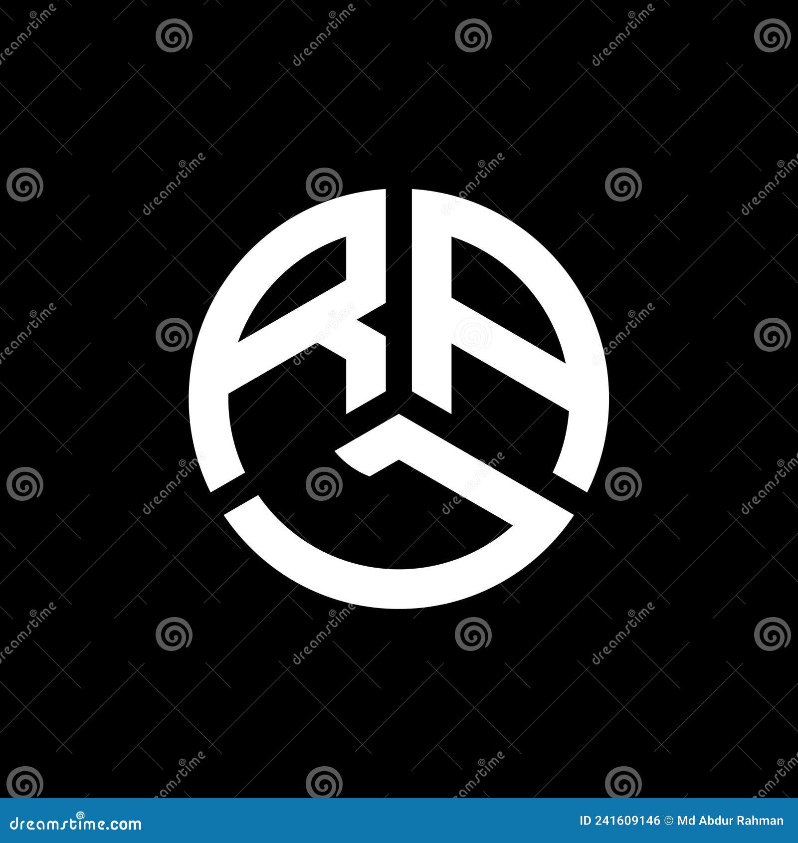RAL Letter Logo Design on Black Background. RAL Creative Initials ...