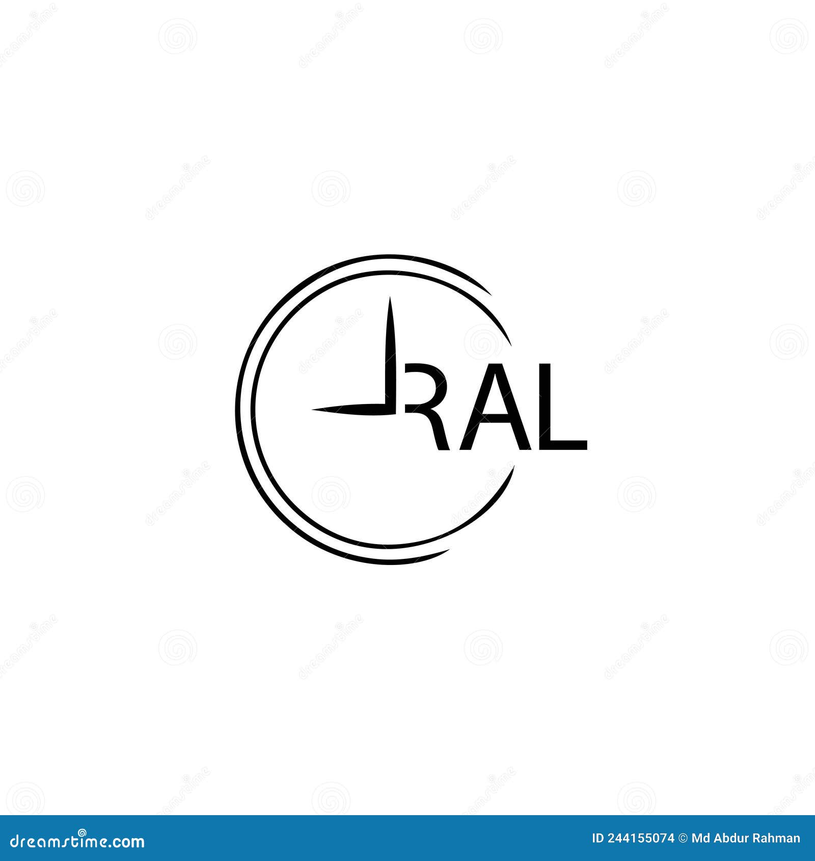 RAL Letter Logo Design on White Background. RAL Creative Initials ...