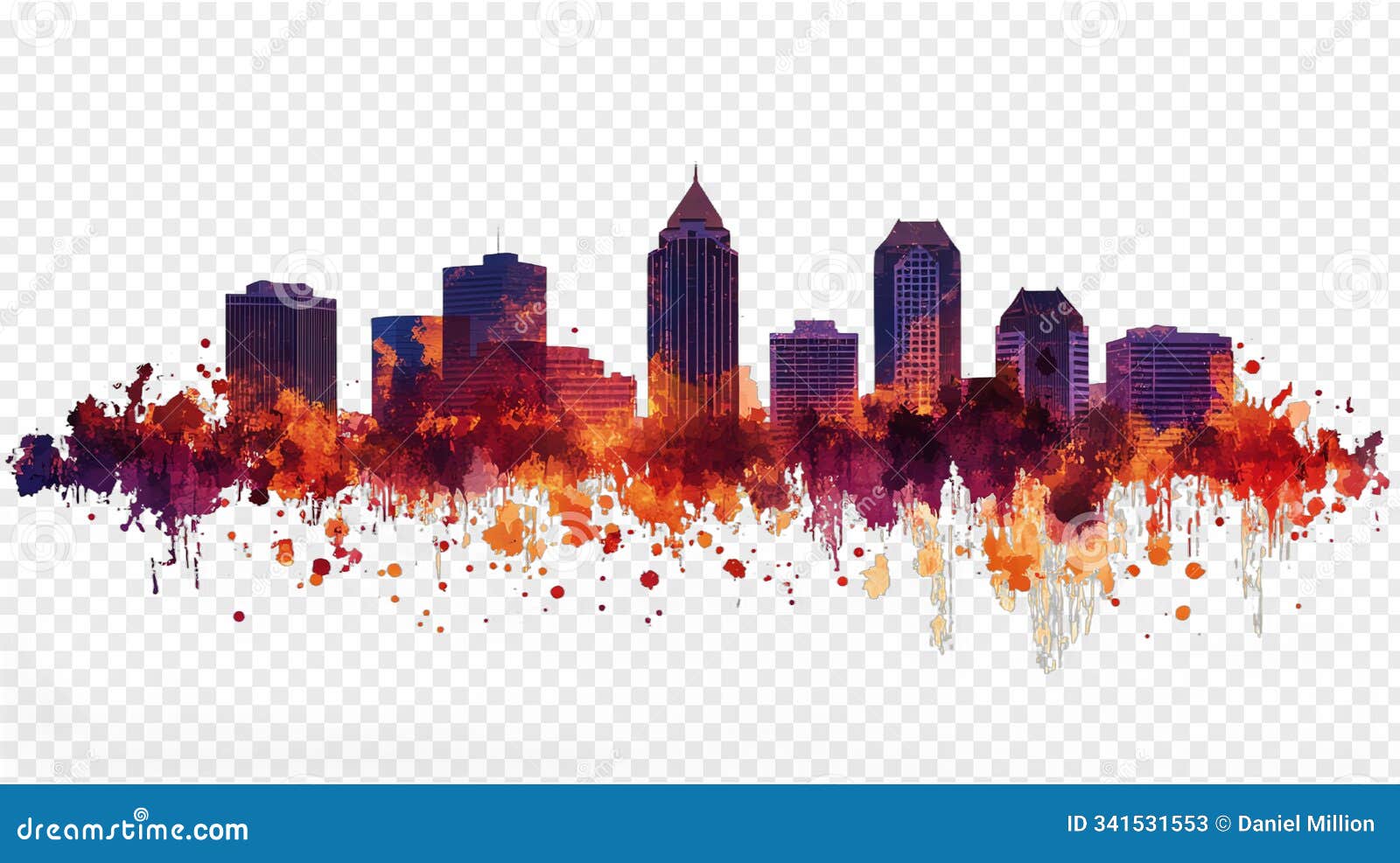 Raleigh city skyline stock image. Illustration of town - 341531553