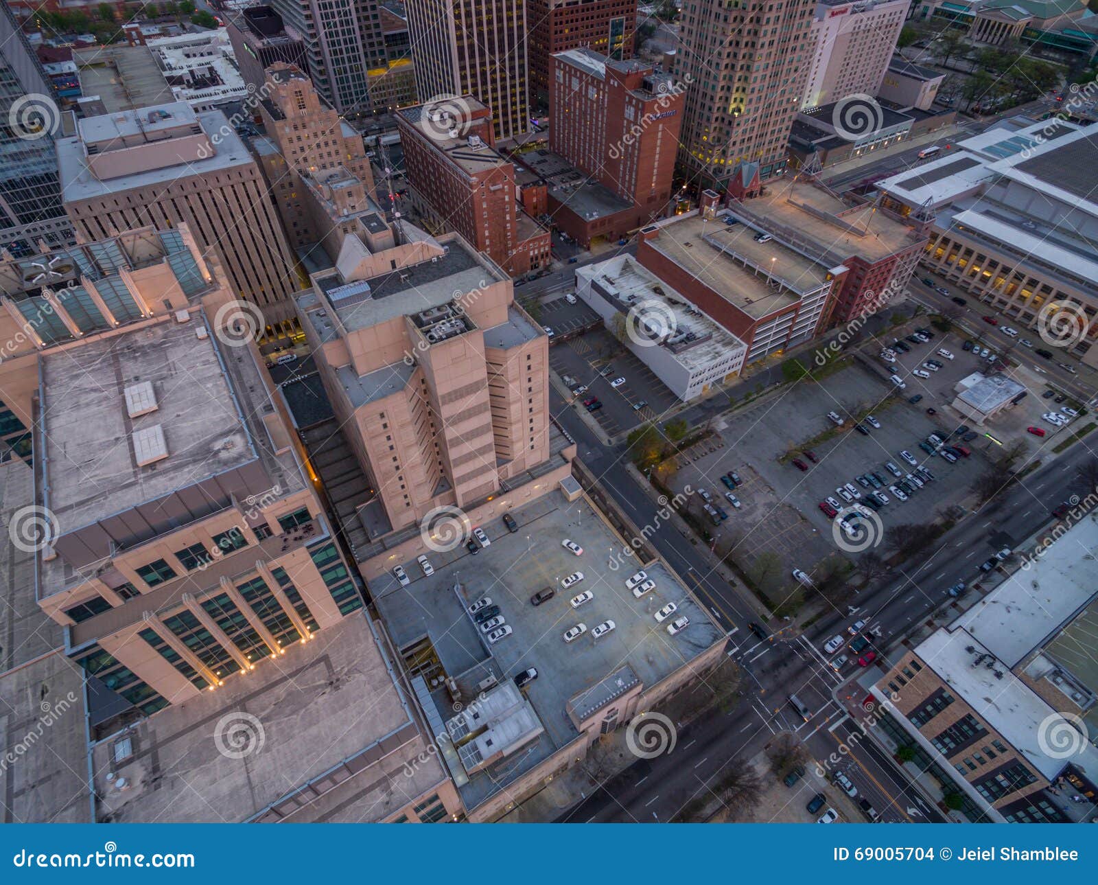 Raleigh Downtown at Sunset in March. Editorial Stock Image - Image of ...