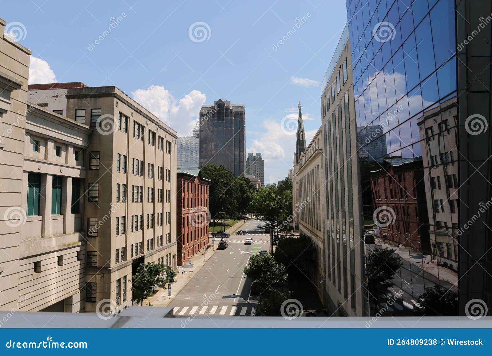 Raleigh Landscape downtown stock photo. Image of street - 264809238
