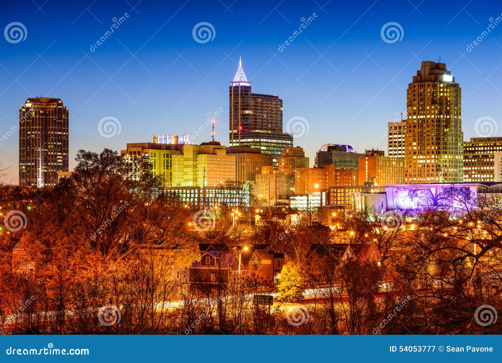 Raleigh Skyline stock image. Image of scenery, office - 54053777