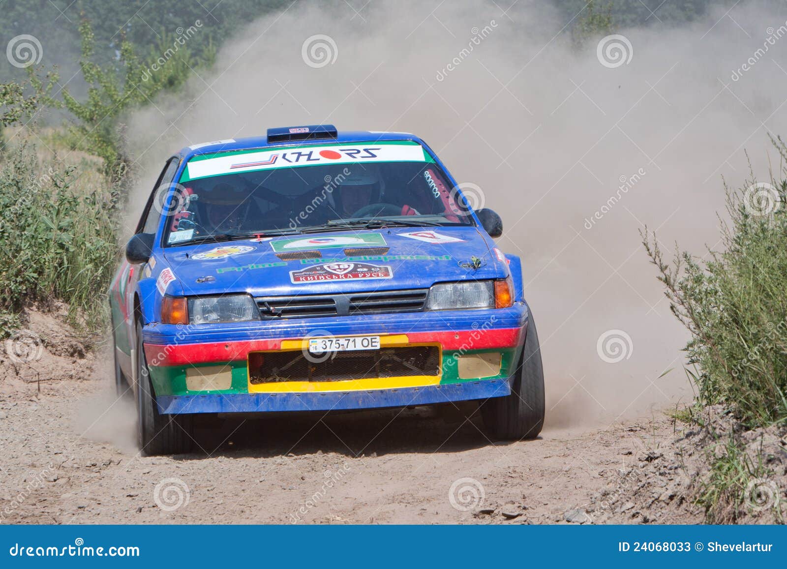 Rally car on gravel stage editorial stock photo. Image of speed - 24068033