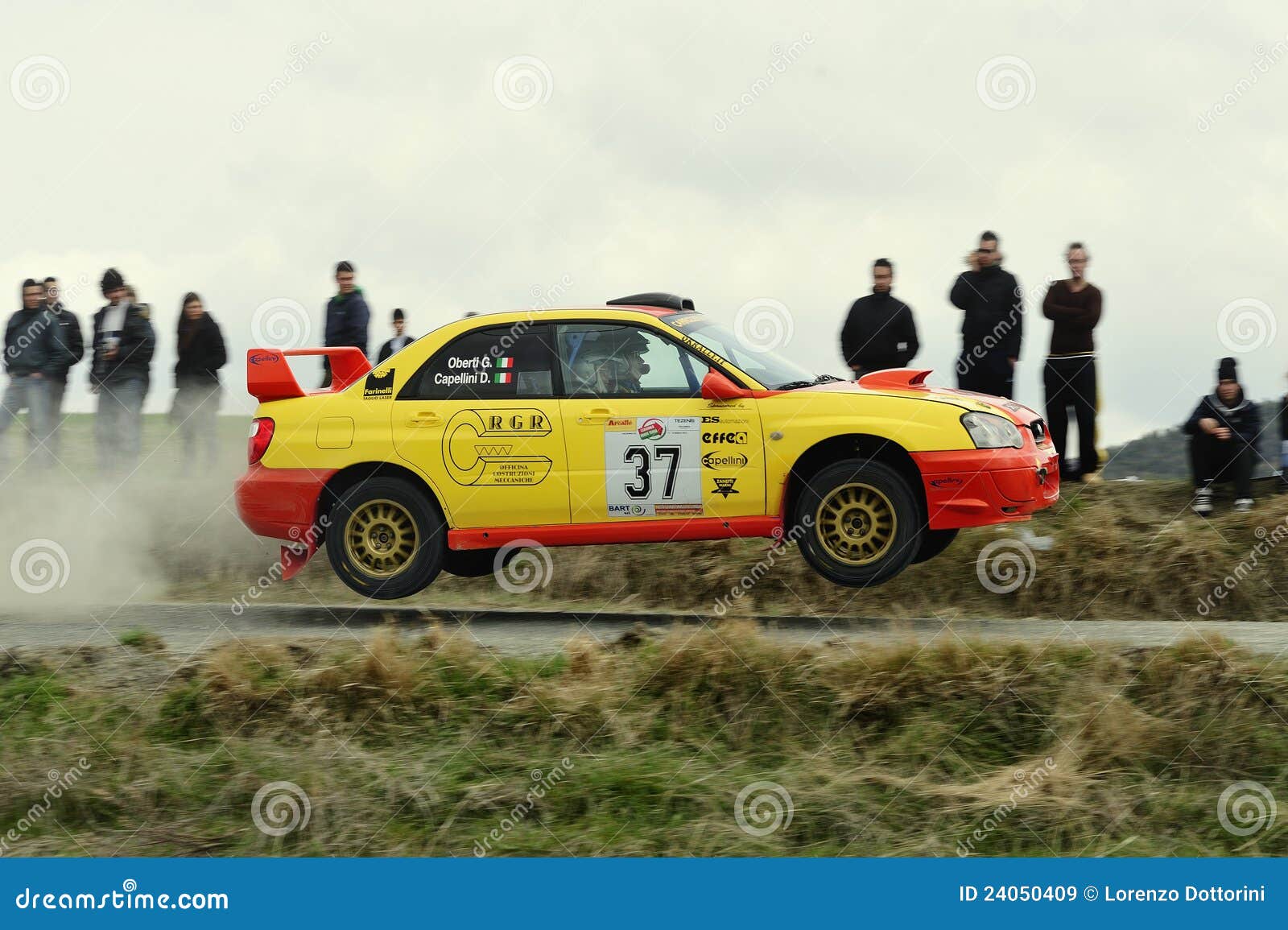 Rally car jumping editorial stock image. Image of editorial - 24050409