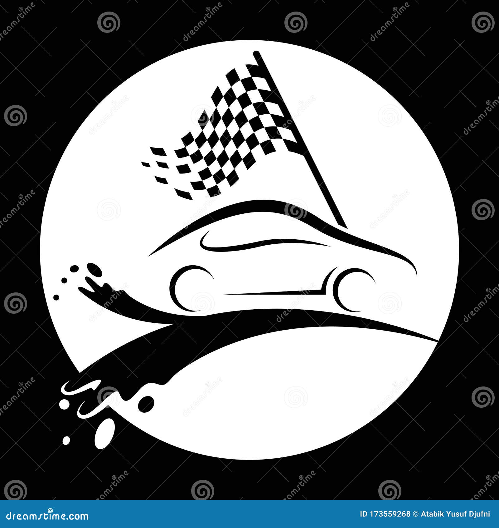 Rally Car Vector Icon Illustration Stock Vector - Illustration of auto ...