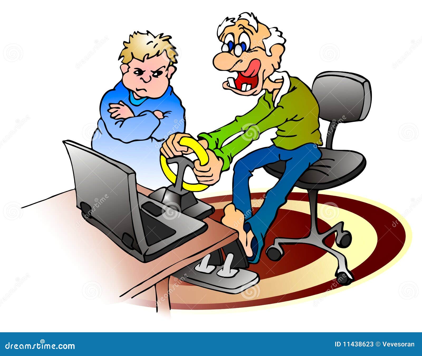 Rally game addiction stock illustration. Illustration of nerd - 11438623