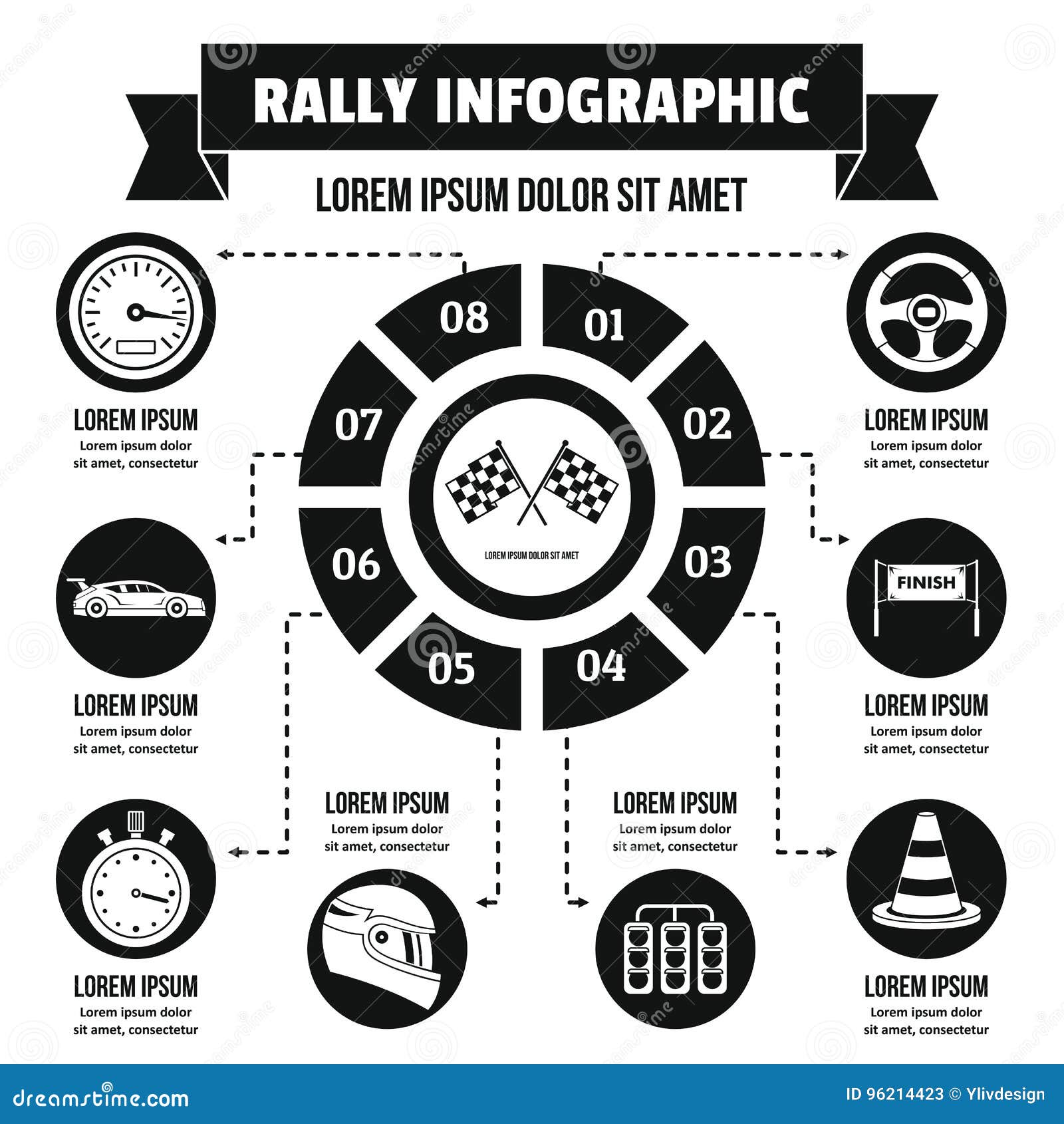 Rally Infographic Concept, Simple Style Stock Vector - Illustration of ...