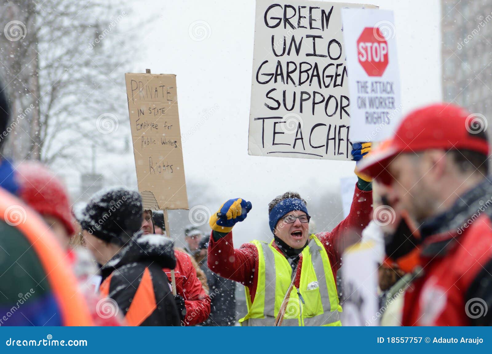 Rally in Madison Wisconsin editorial photography. Image of public ...
