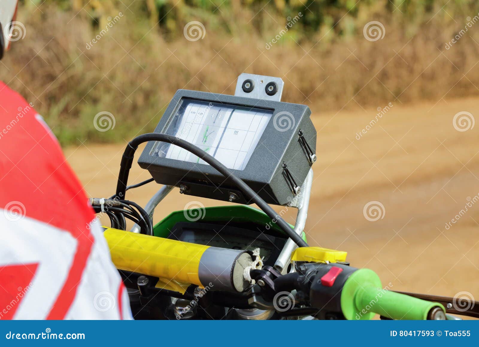Rally Motorcycle Roadbook , Navigation Instruments Stock Image - Image ...