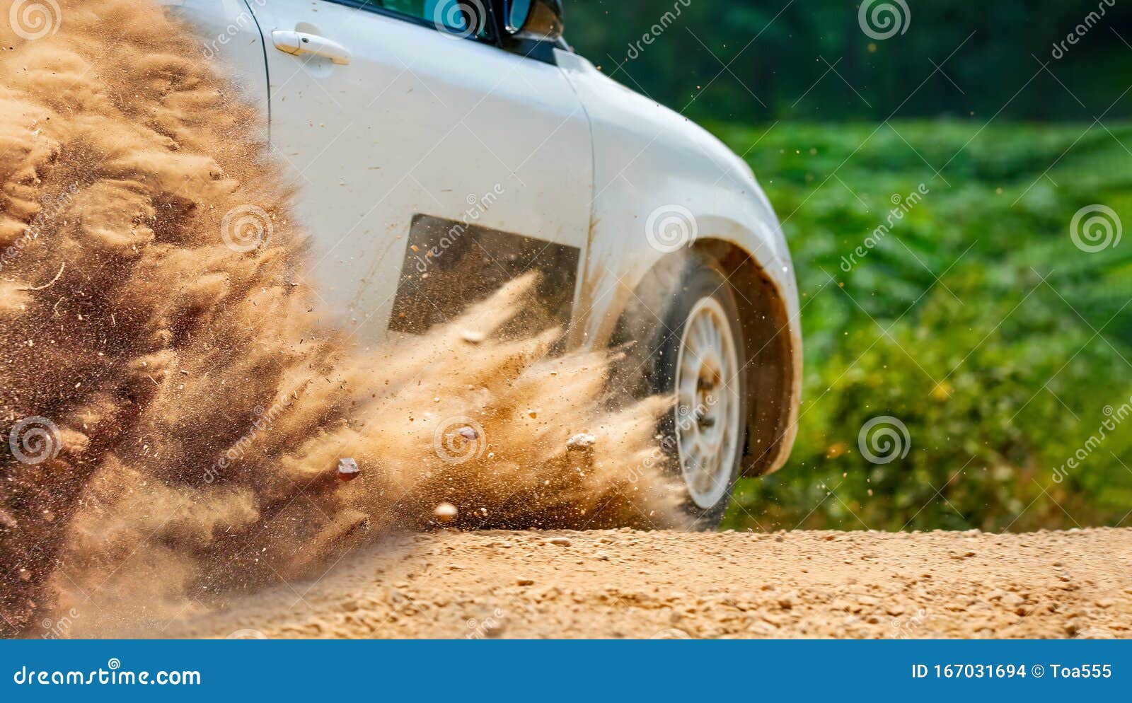 Rally Race Car Drifting on Dirt Track Stock Photo - Image of fast ...