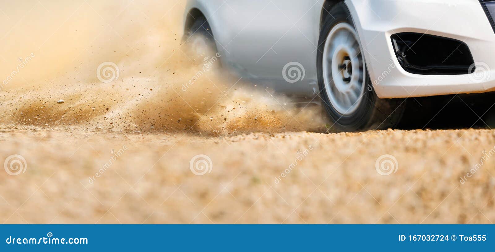 Rally Race Car Drifting on Dirt Track Stock Photo - Image of insurance ...