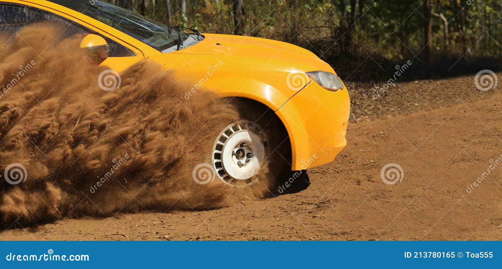 Rally Race Car Drifting on Dirt Track Stock Image - Image of dirt ...