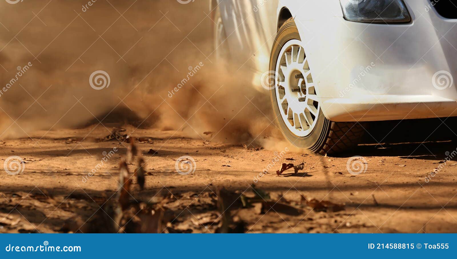 Rally Race Car Drifting on Dirt Track Stock Image - Image of drift ...