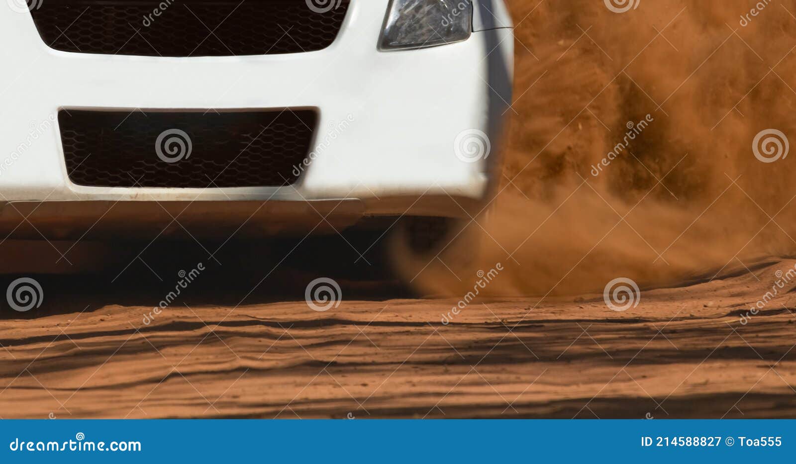 Rally Race Car Drifting on Dirt Track Stock Image - Image of motor ...