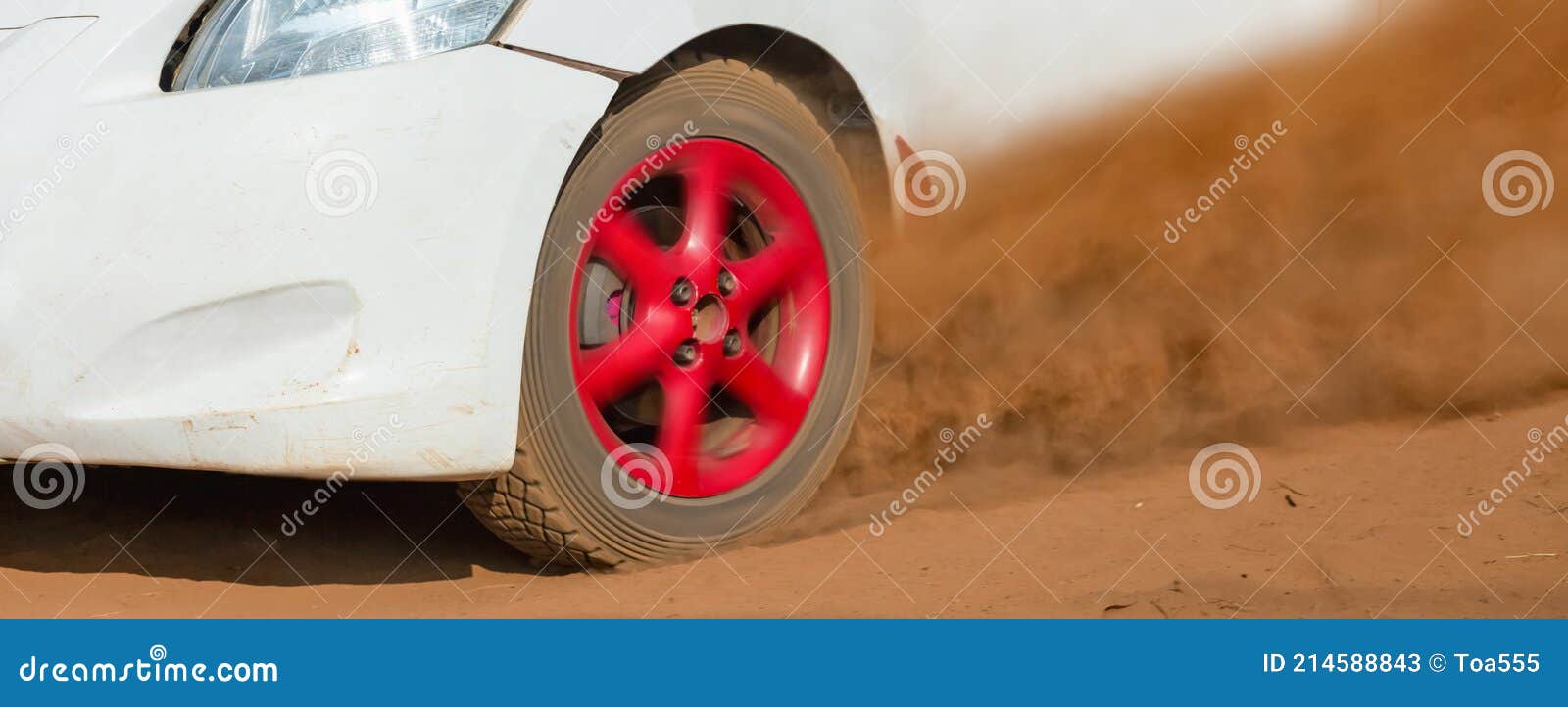 Rally Race Car Drifting on Dirt Track Stock Image - Image of adventure ...