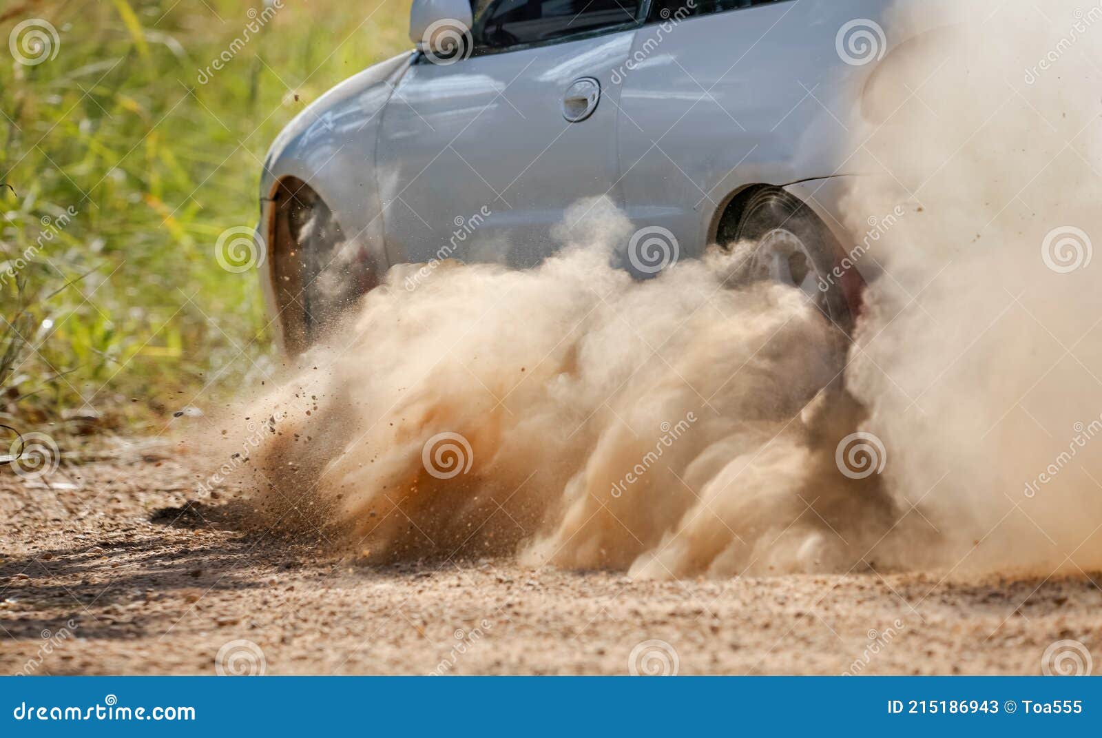 Rally Race Car Drifting on Dirt Track Stock Image - Image of desert ...