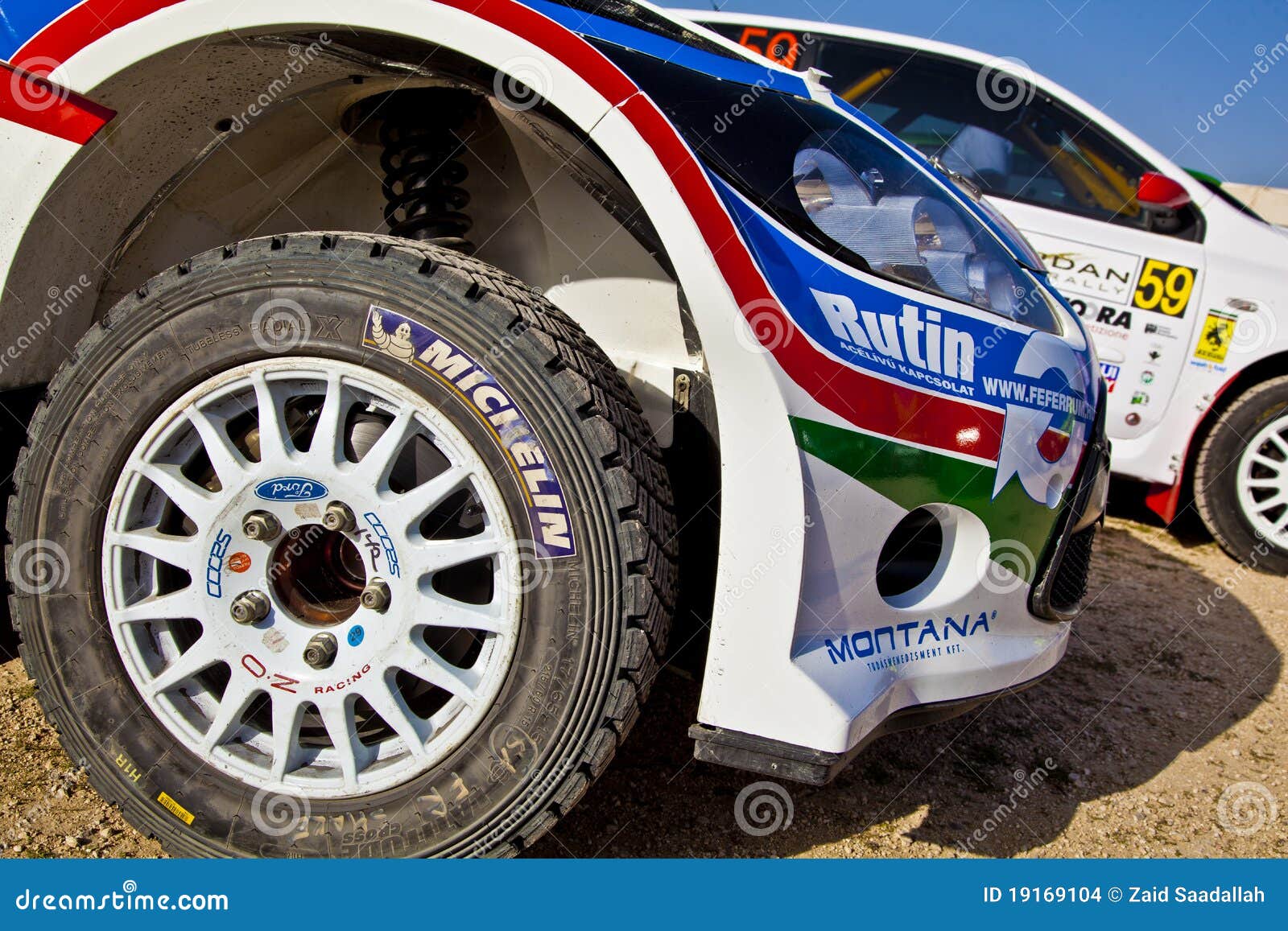 Rally race cars parked editorial stock image. Image of jordan - 19169104