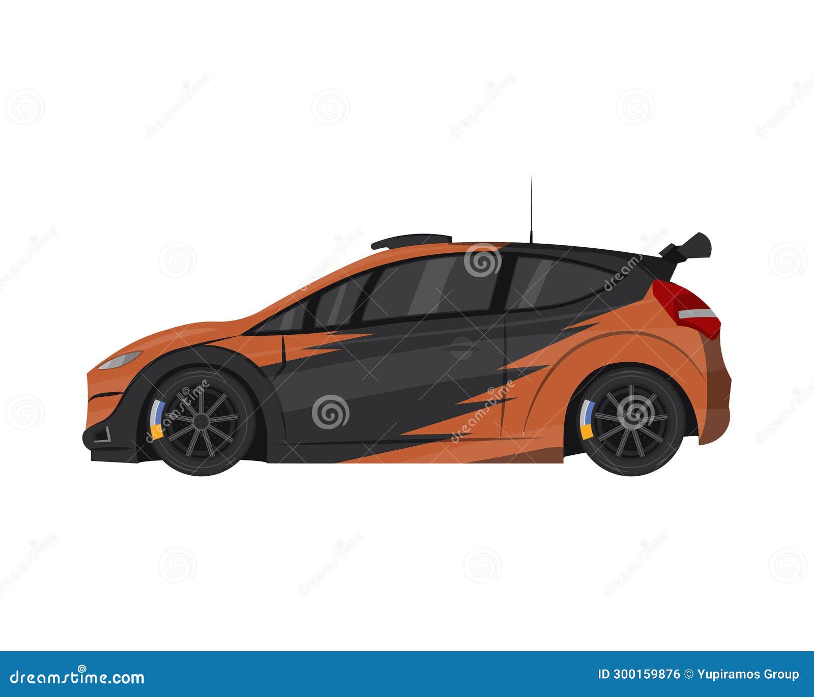 Rally racing automotive stock illustration. Illustration of driver ...