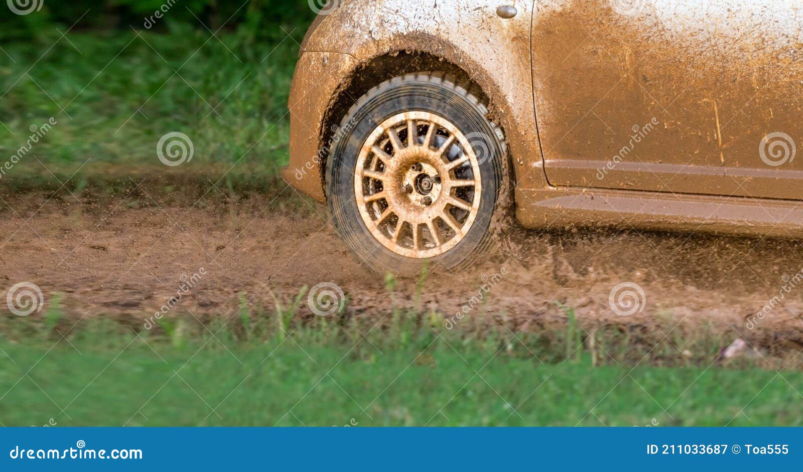 Rally Racing Car on Muddy Track Stock Image - Image of autosports ...