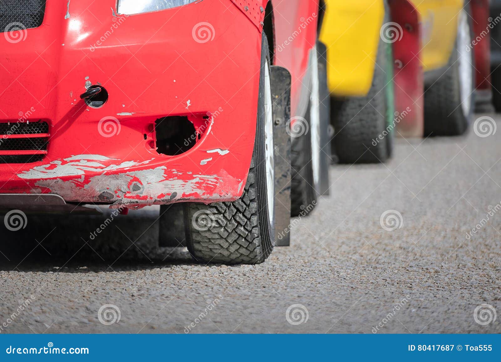 Rally Racing Car at Start Line Stock Image - Image of tire, street ...