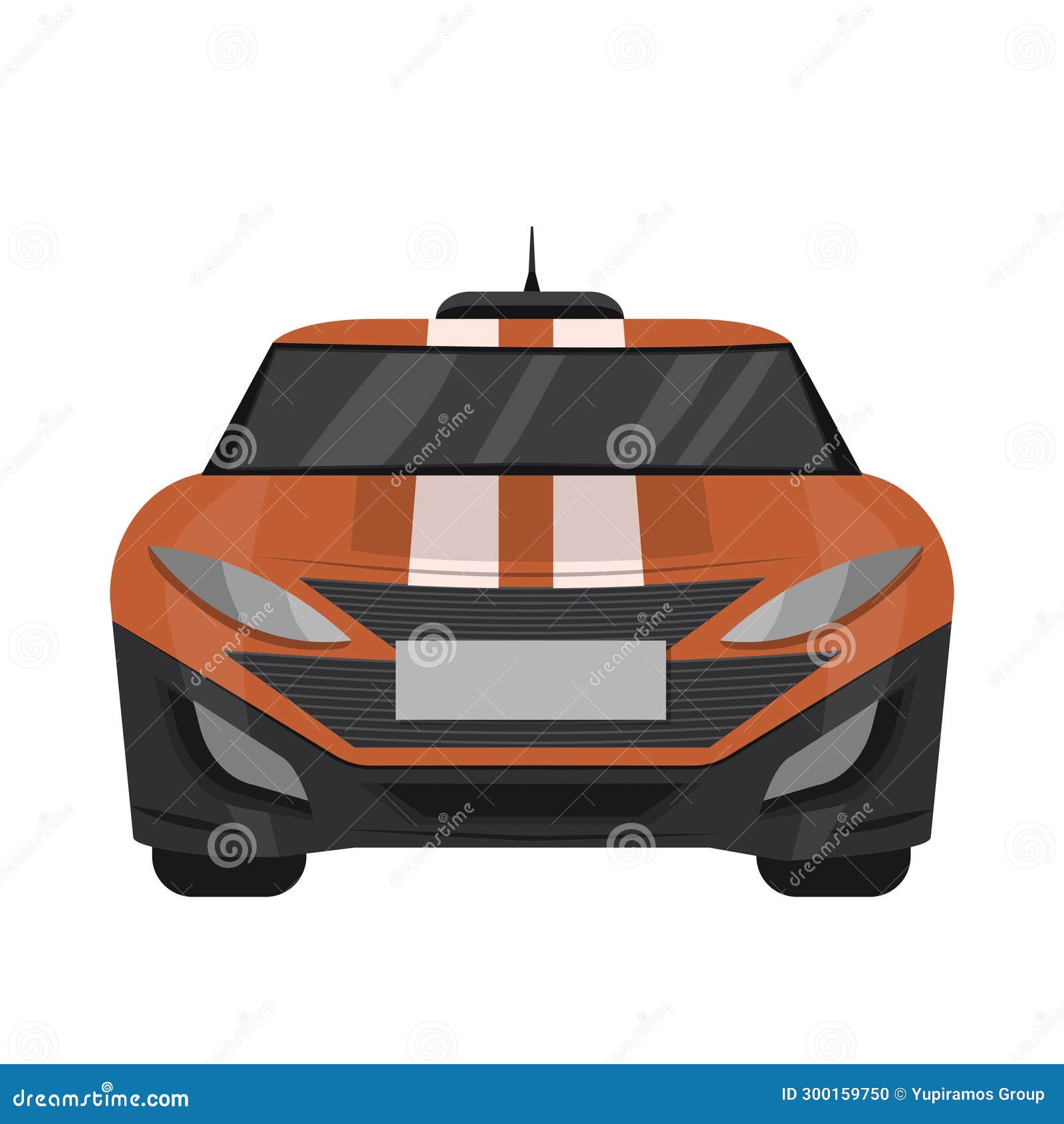 Rally racing car stock illustration. Illustration of fast - 300159750