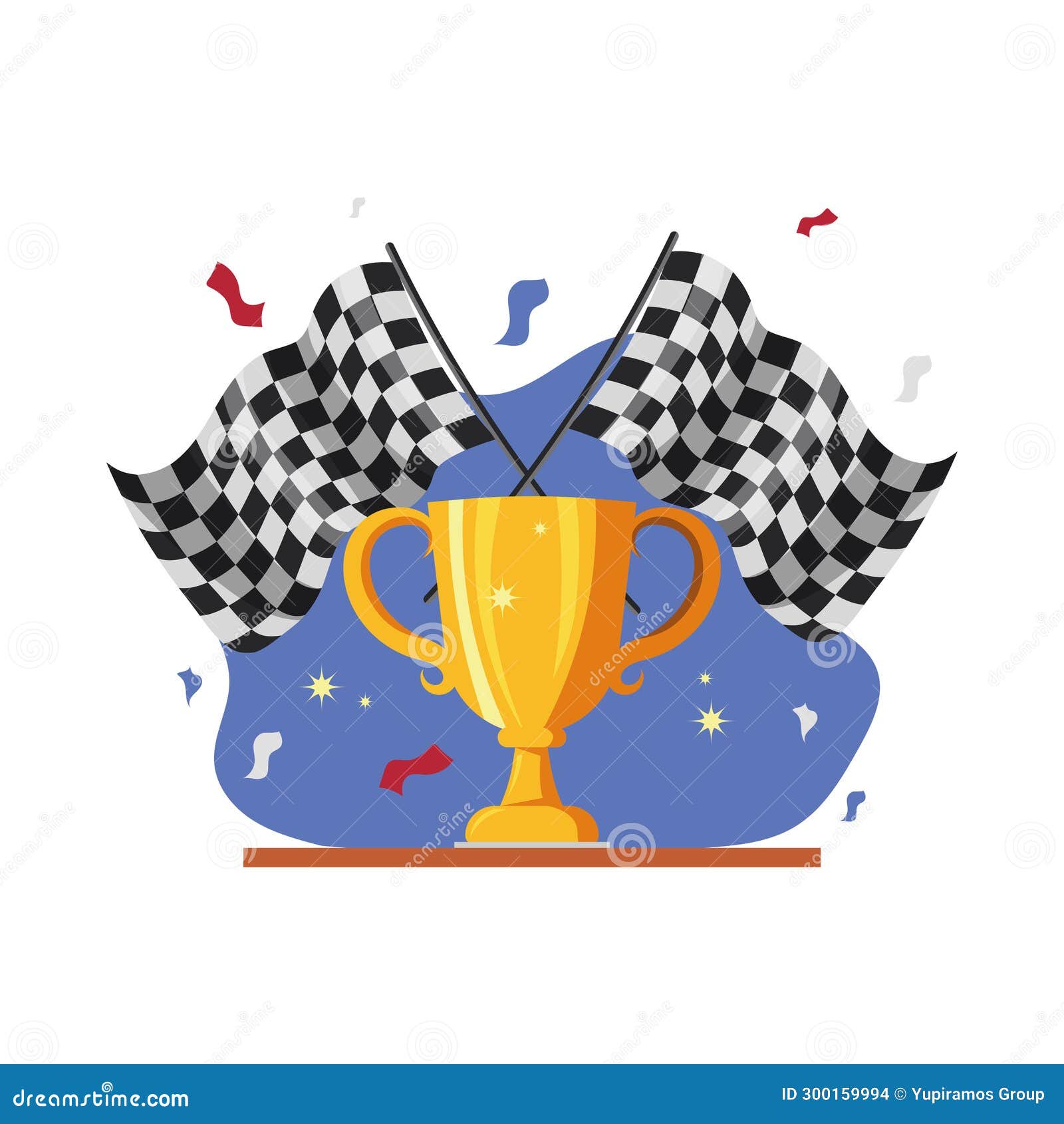 Rally racing trophy stock illustration. Illustration of vector - 300159994