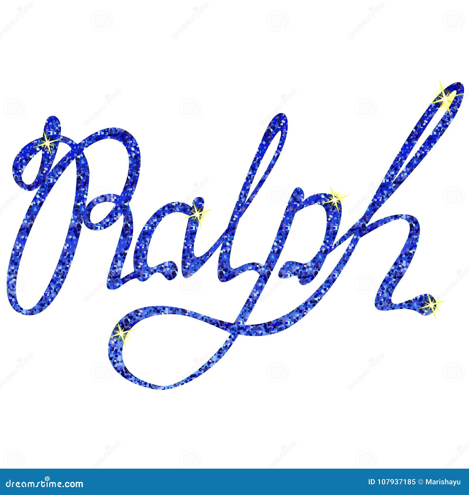 Ralph Name Lettering Tinsels Stock Vector - Illustration of birthday ...