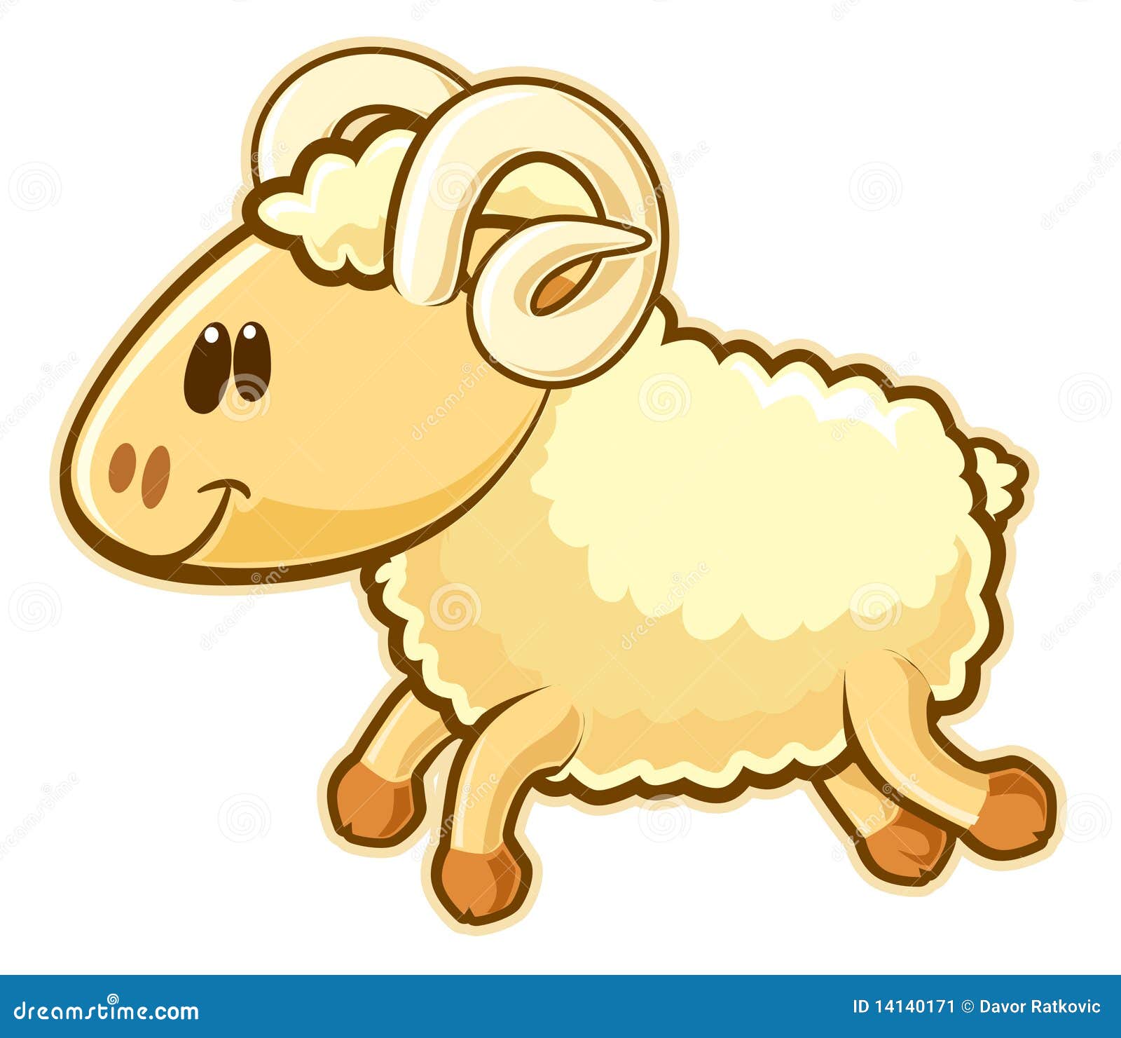 Ram stock vector. Illustration of small, cute, clipart - 14140171