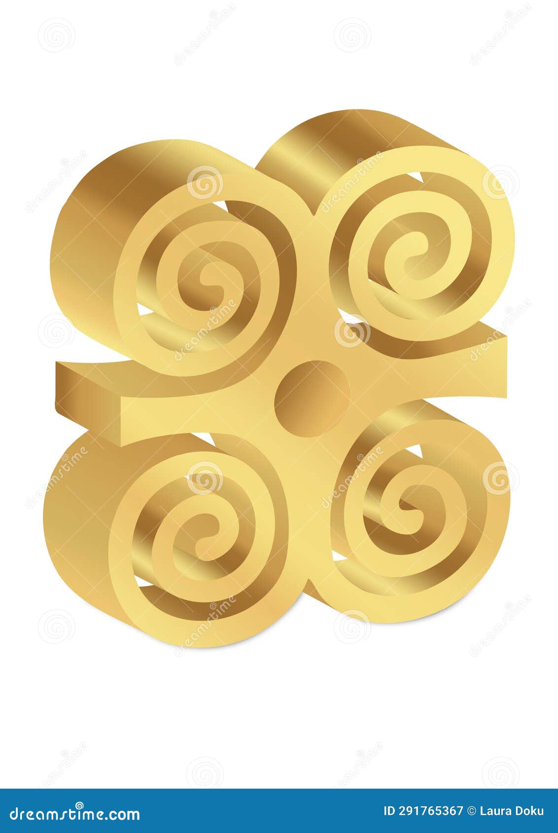 West African Adinkra Symbol of Strenth and Humility Stock Image ...