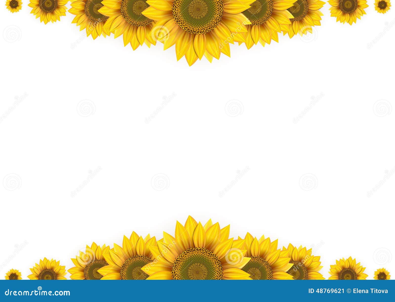 Ram av solrosor vektor illustrationer. Illustration av bifokal - 48769621