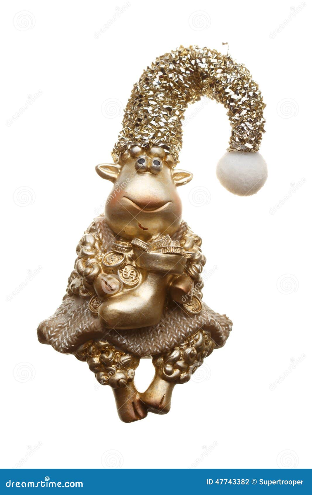 Ram with Christmas Stocking Stock Photo - Image of object, miniature ...