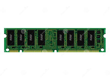 RAM circuit board,PCB stock illustration. Illustration of processor ...