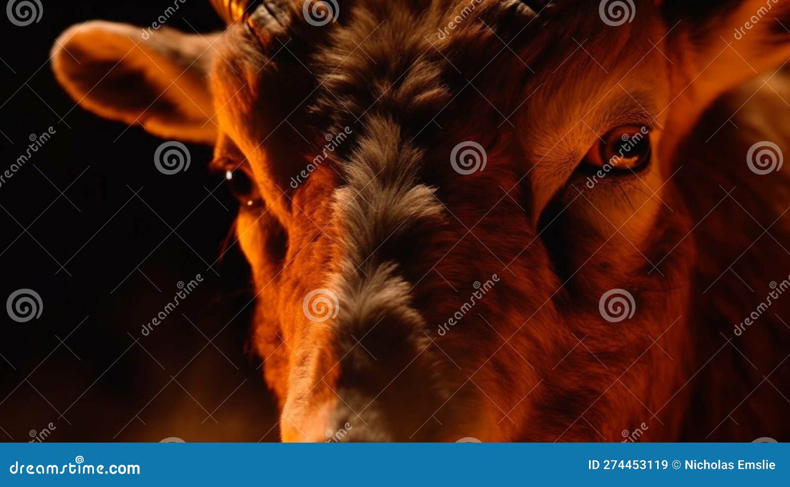 Ram close up ai generated stock illustration. Illustration of close ...