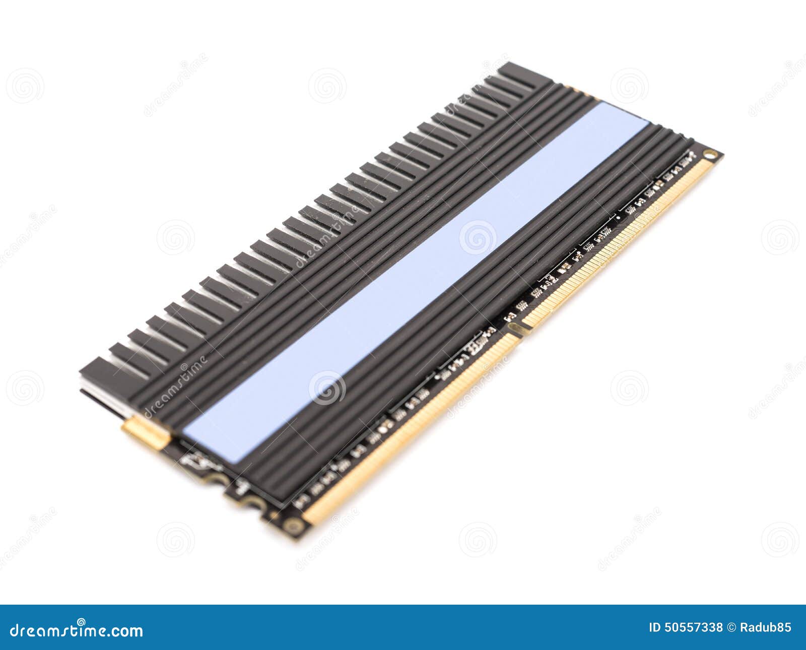 RAM Computer Memory Chip Module with Heatsink Stock Photo - Image of ...