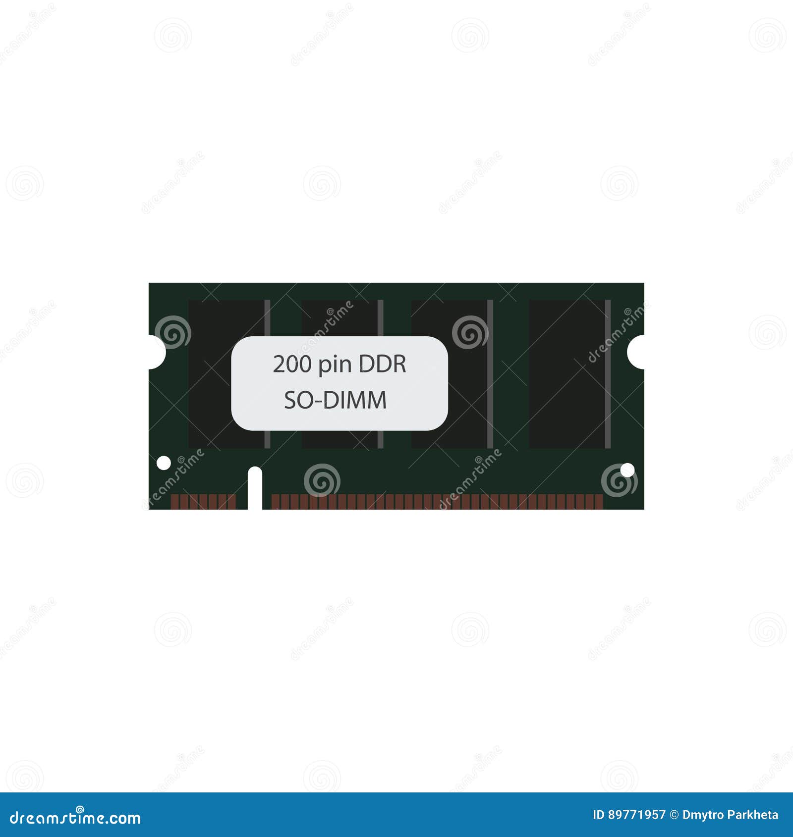 RAM 200 DDR vektor abbildung. Illustration von getrennt - 89771957