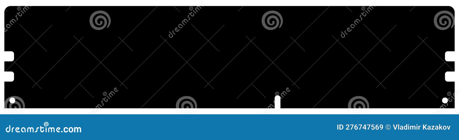 RAM for Desktop Computer Silhouette, Memory Stick Isolated on White ...