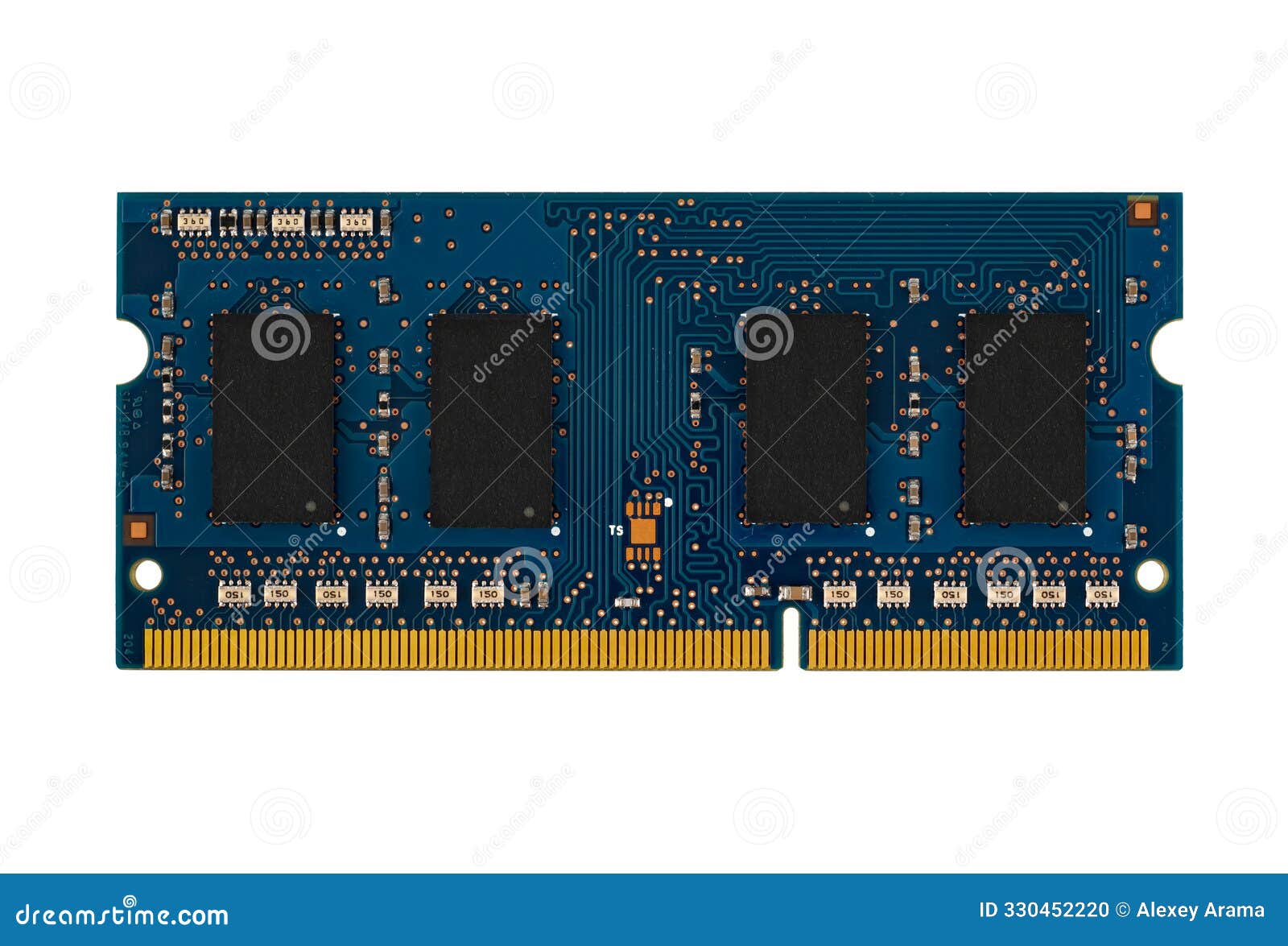 RAM, so-DIMM Form Factor, on White Background in Isolation Stock Photo ...