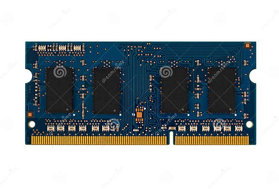 RAM, so-DIMM Form Factor, on White Background in Isolation Stock Photo ...