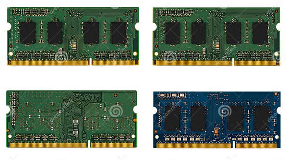 RAM, so-DIMM Form Factor, on White Background in Isolation Stock Image ...