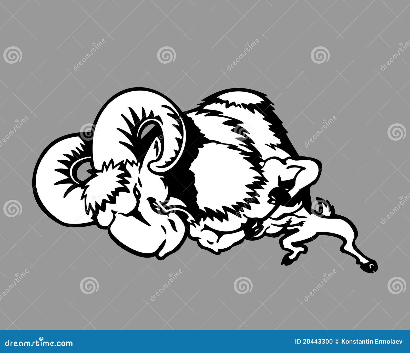 Ram Going on a Breach. Vector Stock Illustration - Illustration of ...