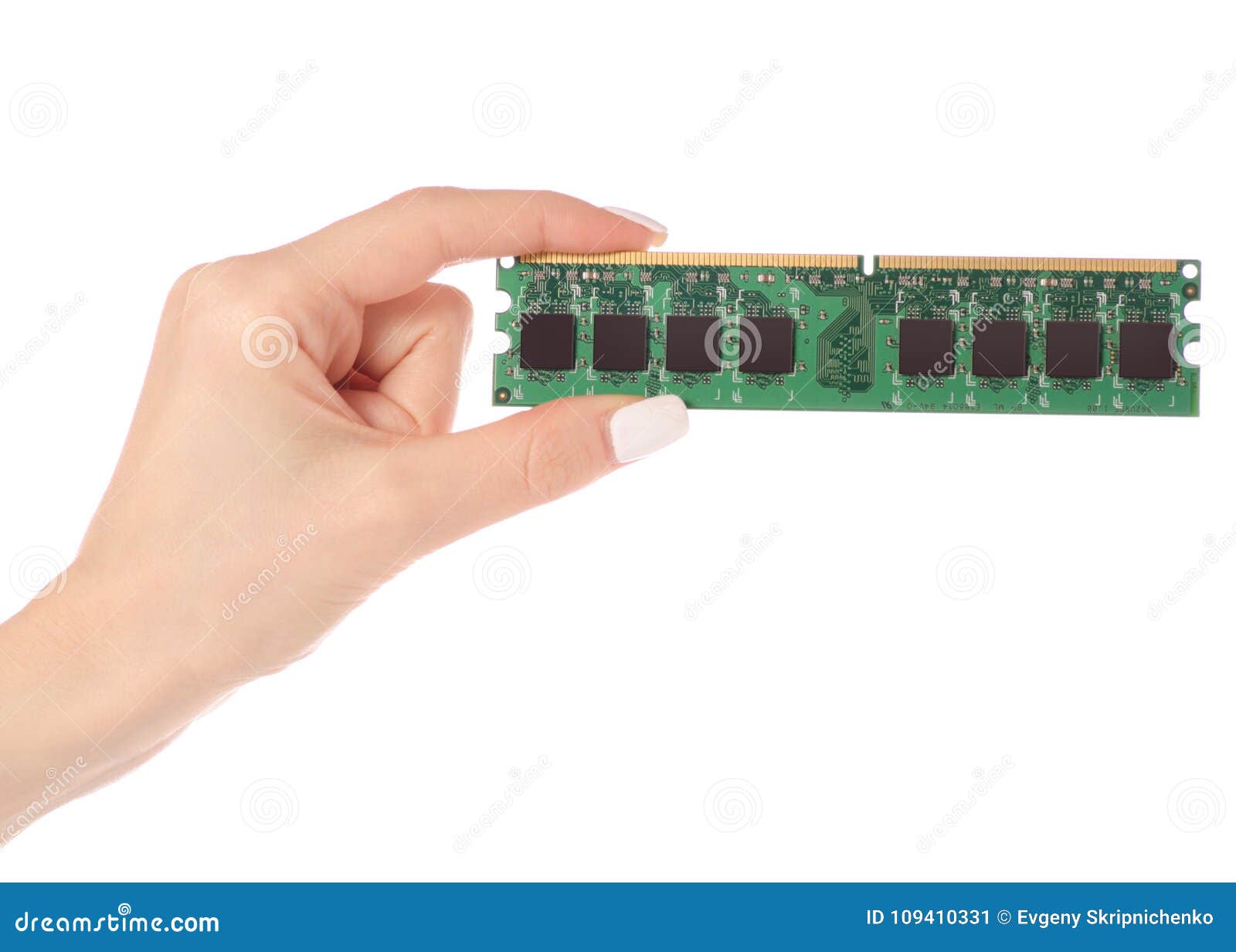 RAM in hand stock image. Image of information, male - 109410331